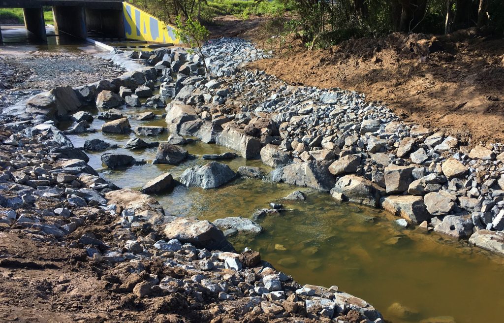 Slacks Creek Rock Ramp and Horizontal Culvert Baffle Fishway ...